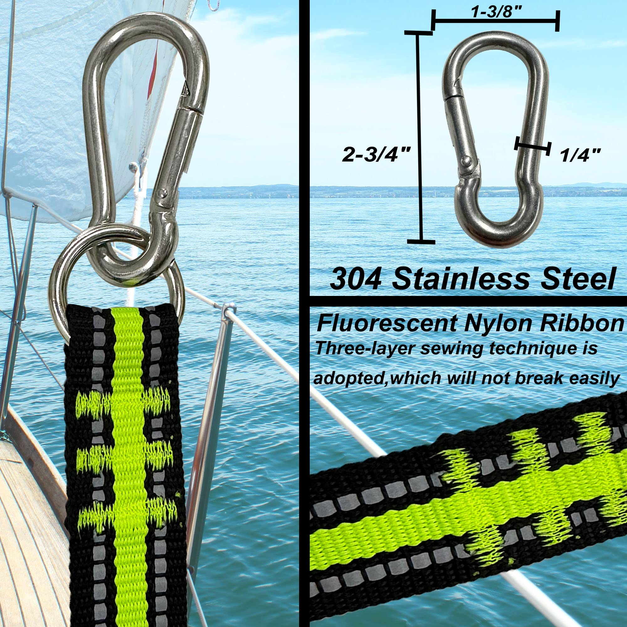Snapklik.com : Portable Marine Rope Ladder, 4-Step, 440Lbs Strength ...