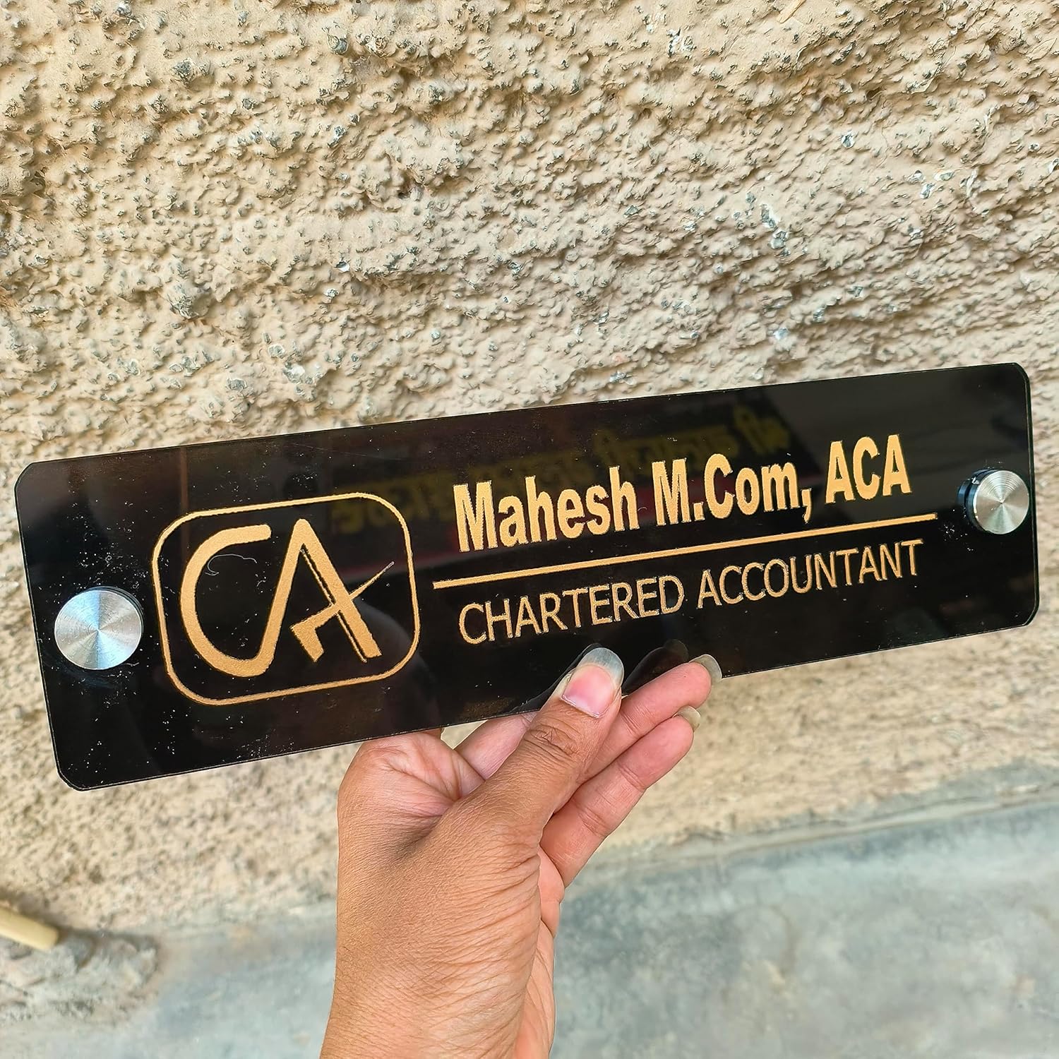 Buy Handmade Feelings Customized Acrylic Name Plate For CA Office And ...