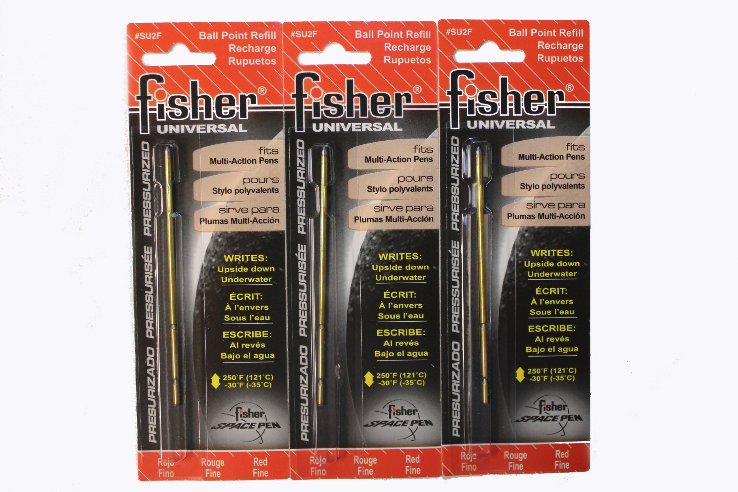 Amazon.com: 3 Pack of Red Fine Point Fisher Space Pen UNIVERSAL Refills ...