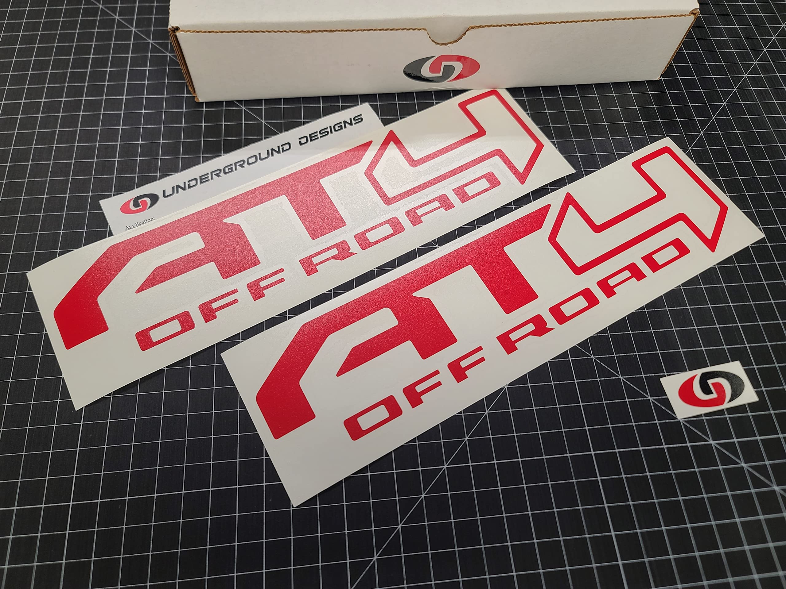 Amazon.com: AT4 Off Road Decals (2-Pack) Fender Stickers Bedside 4x4 ...