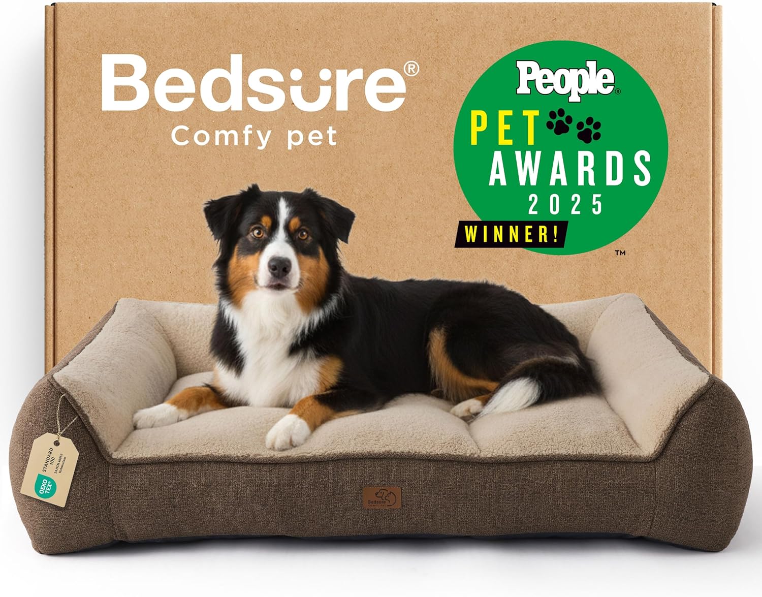 Amazon.com : Bedsure SupportMax™ XL Pro Orthopedic Dog Beds Large Sized ...