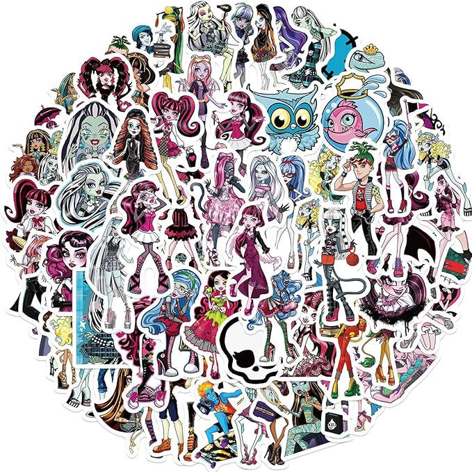 Amazon.com: Monster High Stickers for Teen Laptop, 70pcs Pack Cool ...