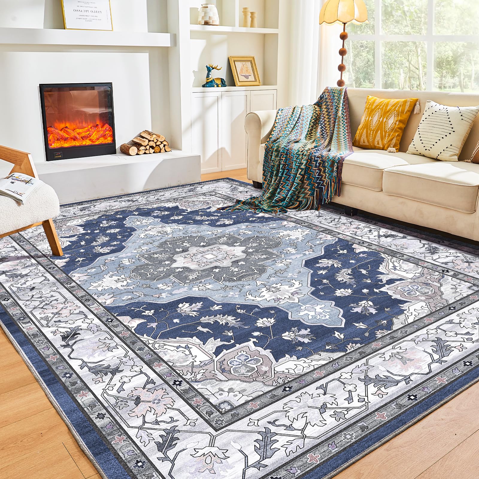 OPPODREAM Area Rug 5x7, Ultra Soft 5x7 Rugs for Living Room, Washable ...