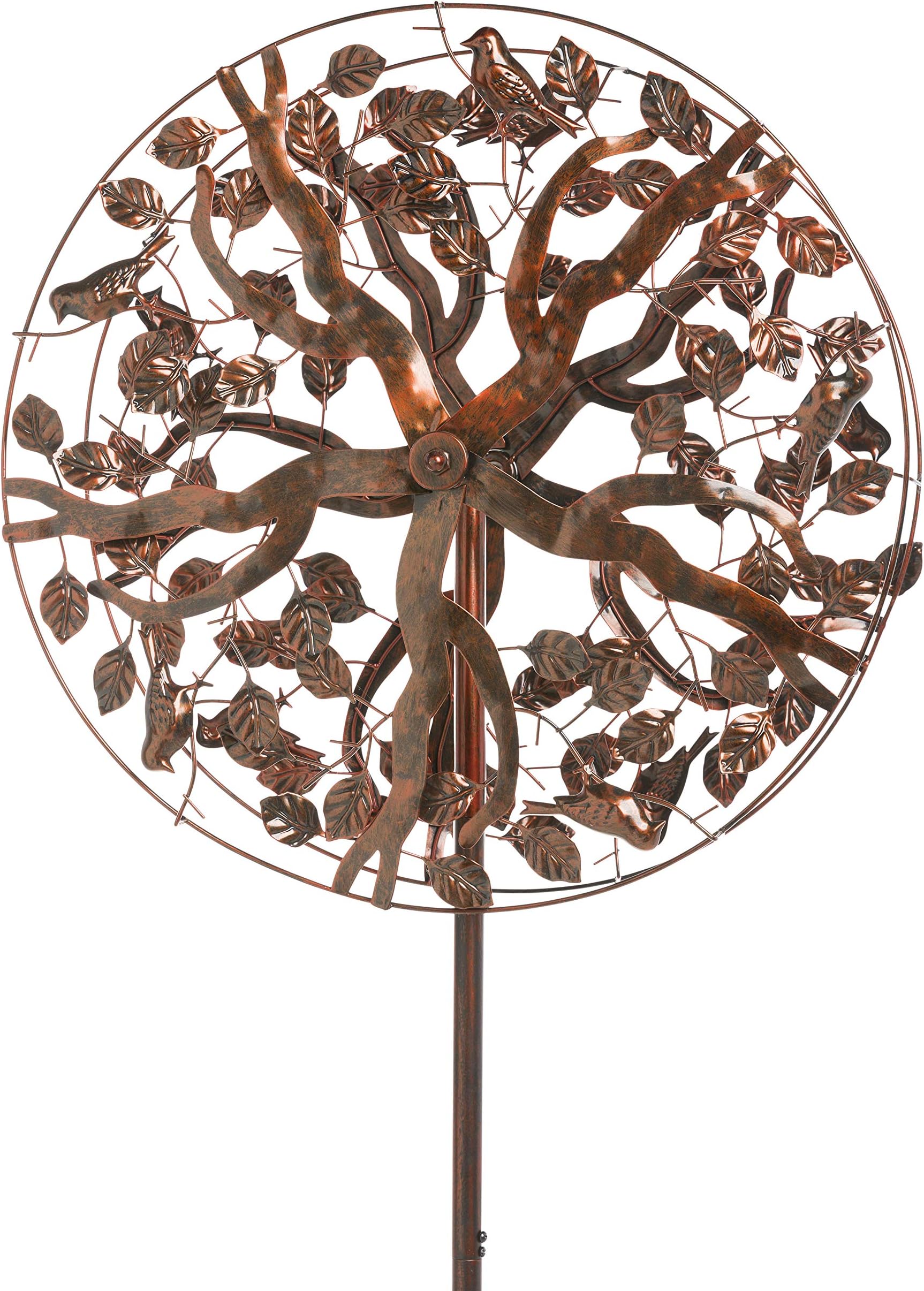 Amazon.com: Metal Hummingbird Wind Spinner with Color-Changing Solar ...