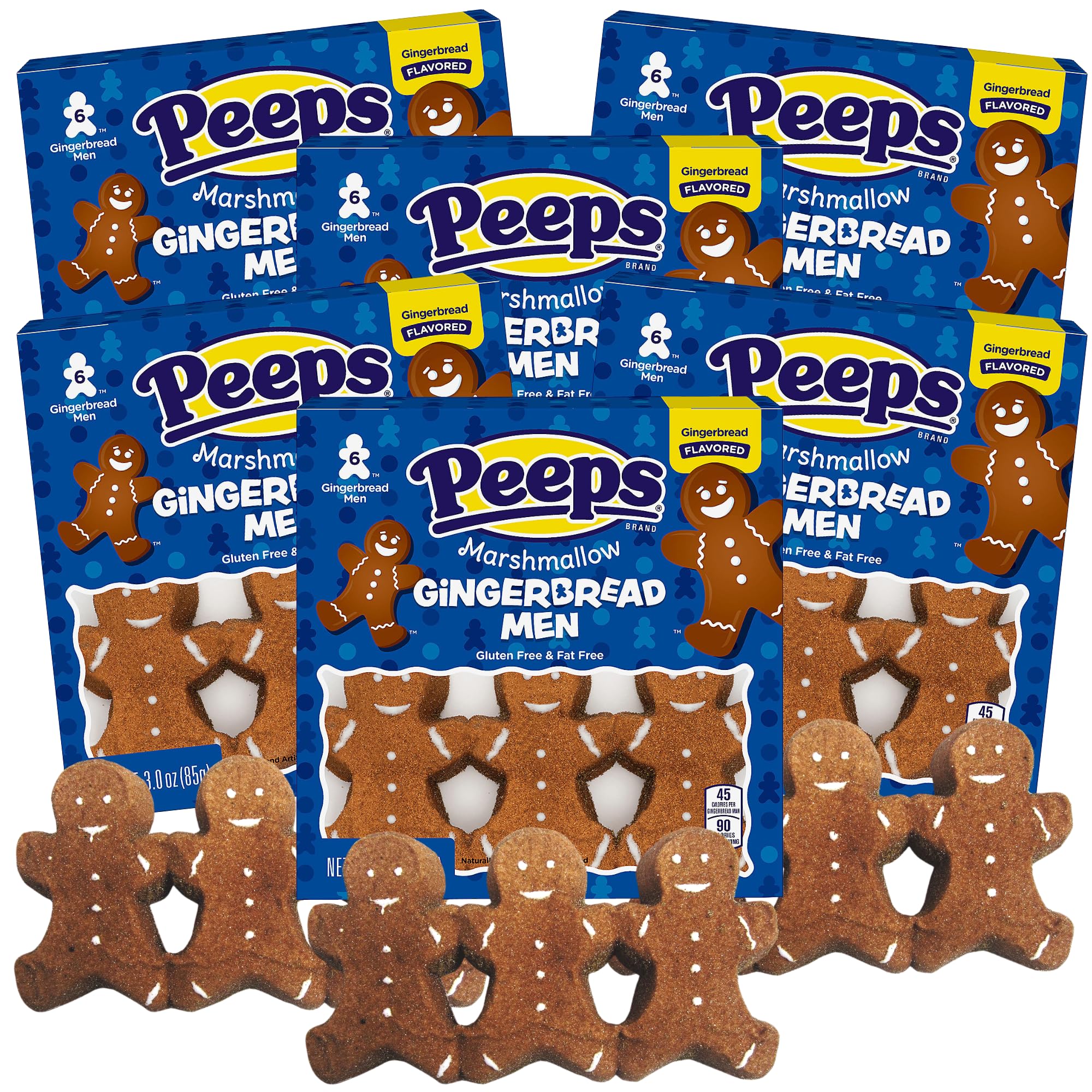 Amazon.com : Needzo Limited Edition Gingerbread Men Shaped Peeps ...