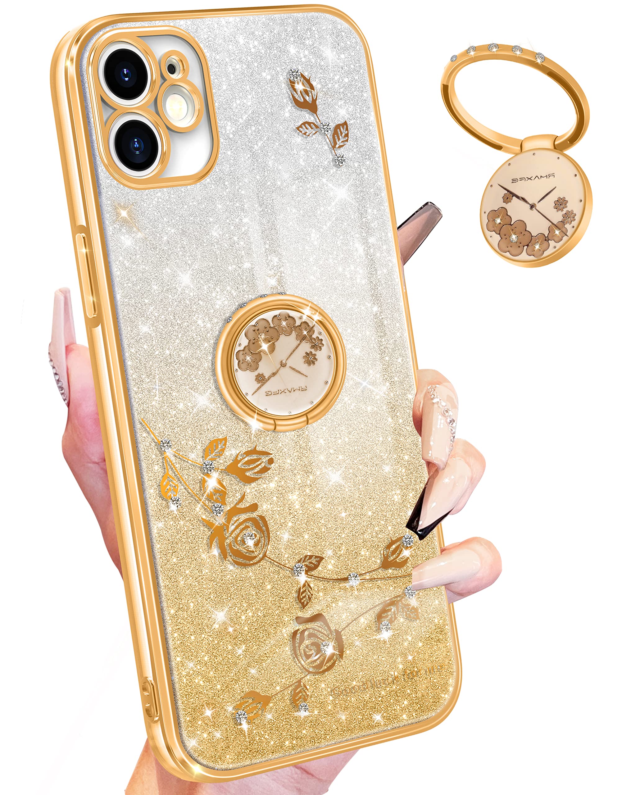 Amazon.com: Coralogo (3in1 for iPhone 12 Case Glitter Sparkly for Women ...