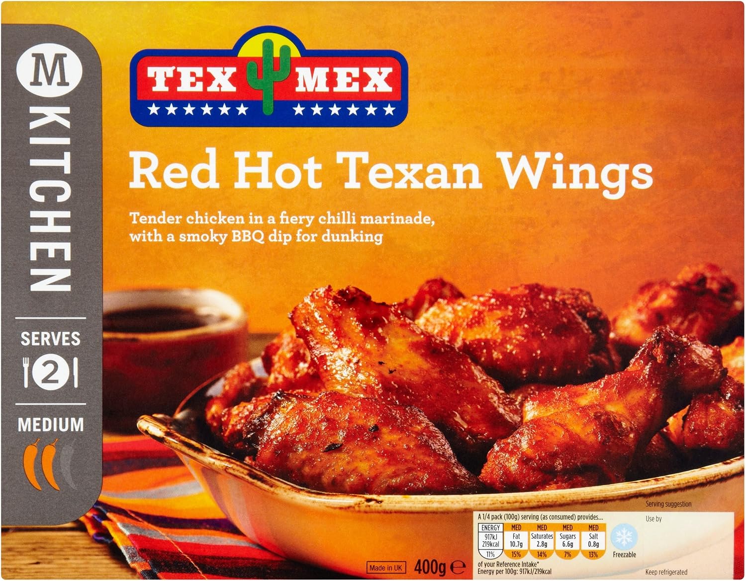 Morrisons Kitchen Tex Mex Red Hot Texan Wings, 400g : Amazon.co.uk: Grocery