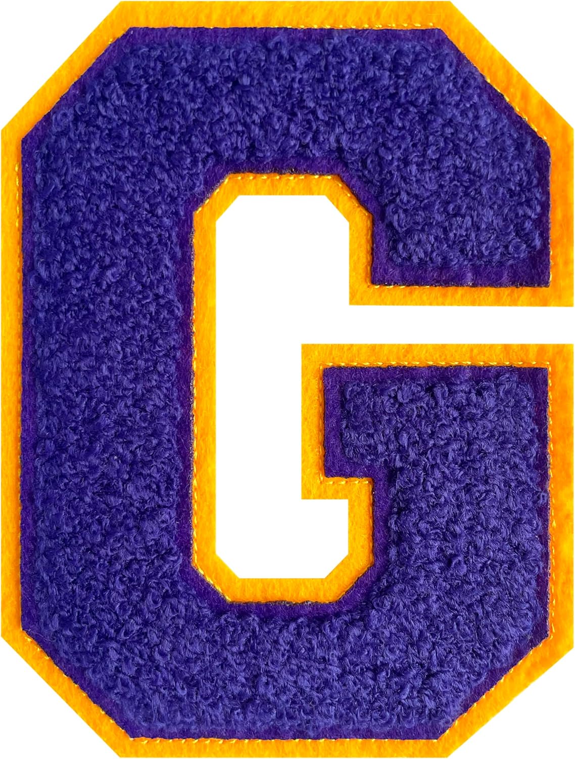 Amazon.com: 4.5" Purple Chenille Letter Patch - Iron On Embroidered ...