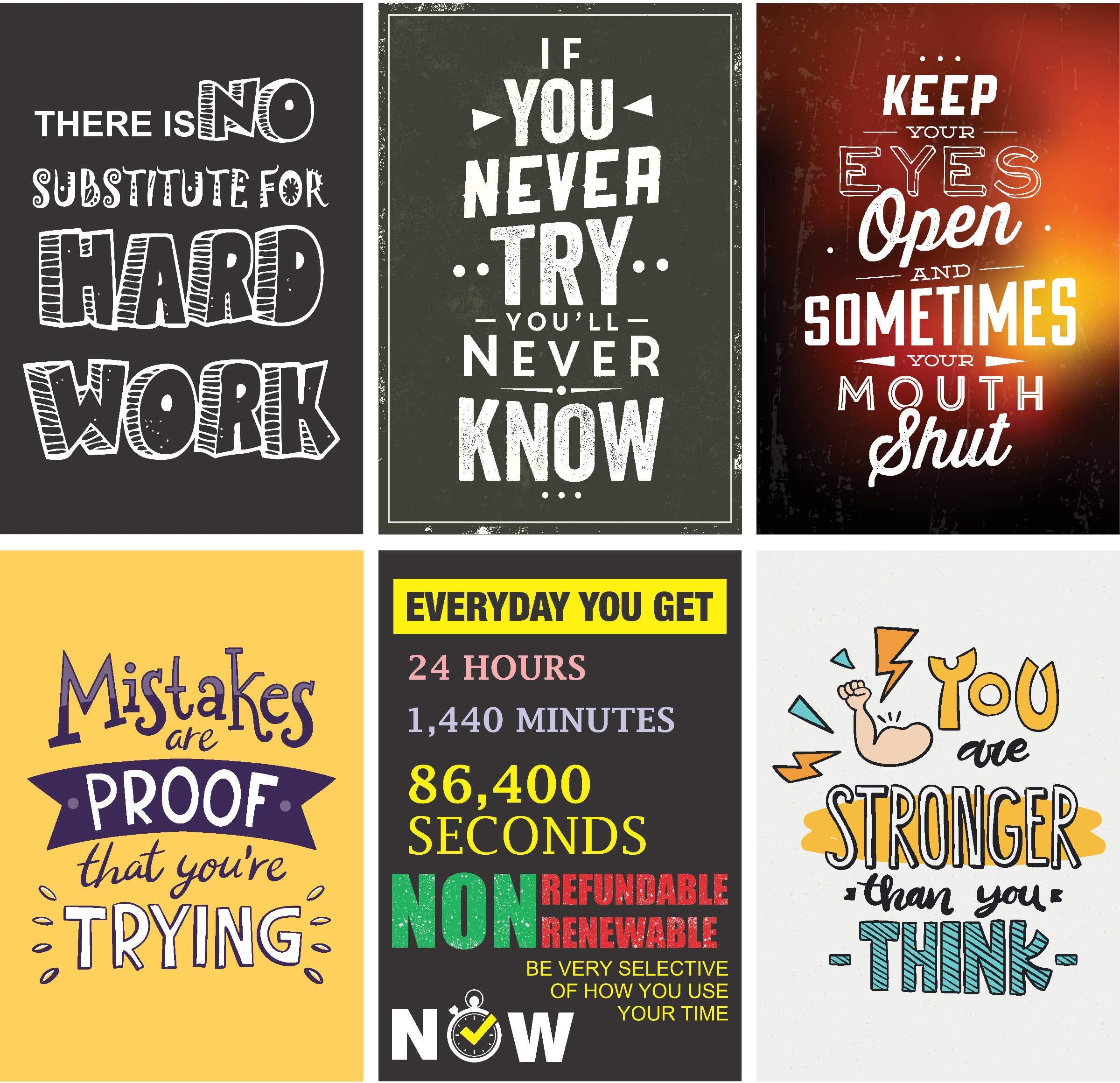 Craft Qila Paper Inspirational Motivational Self Adhesive Posters For ...