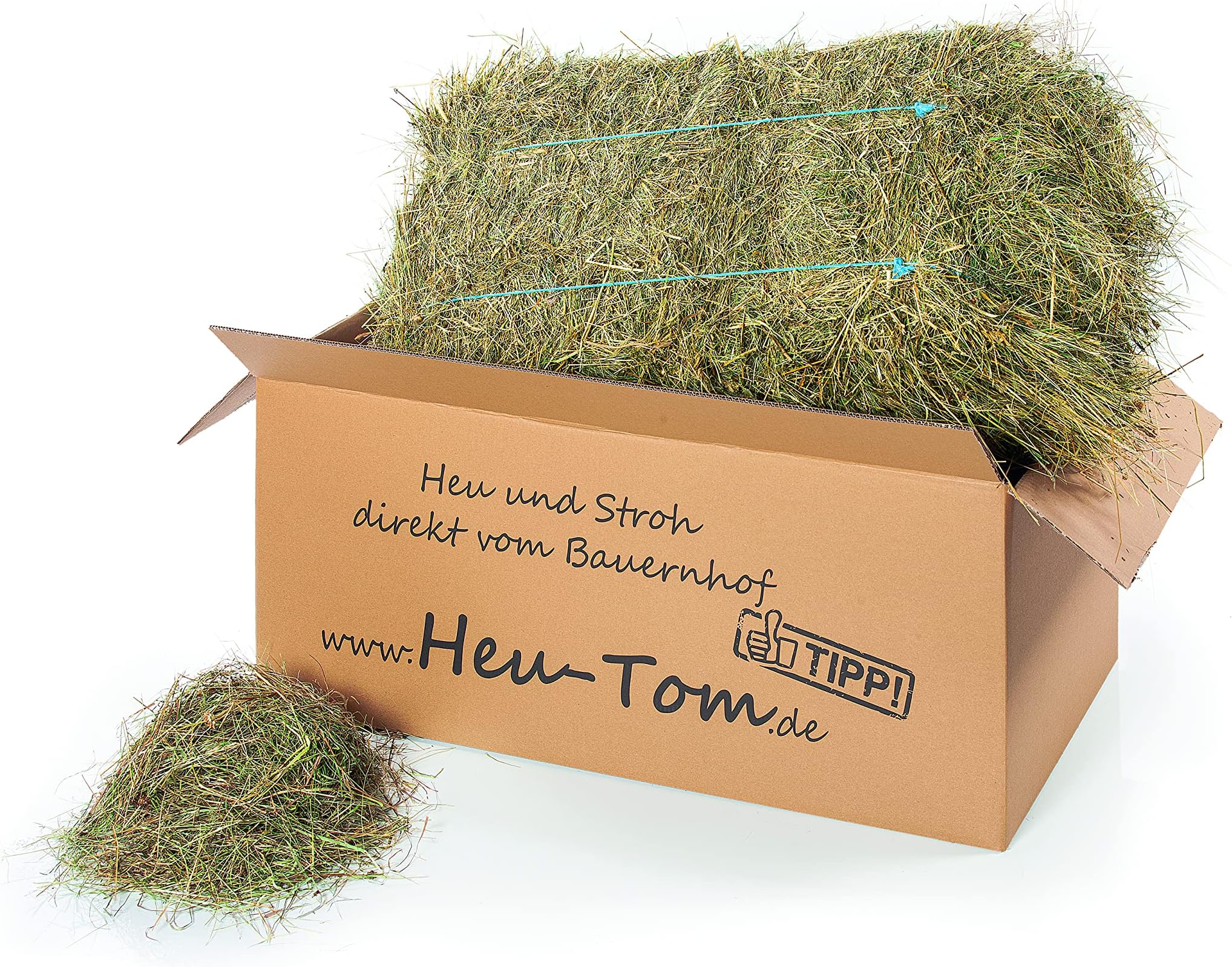 Heu-Tom ® 15kg frisches Wiesenheu Heuballen direkt ab Hof Futter Fuer ...