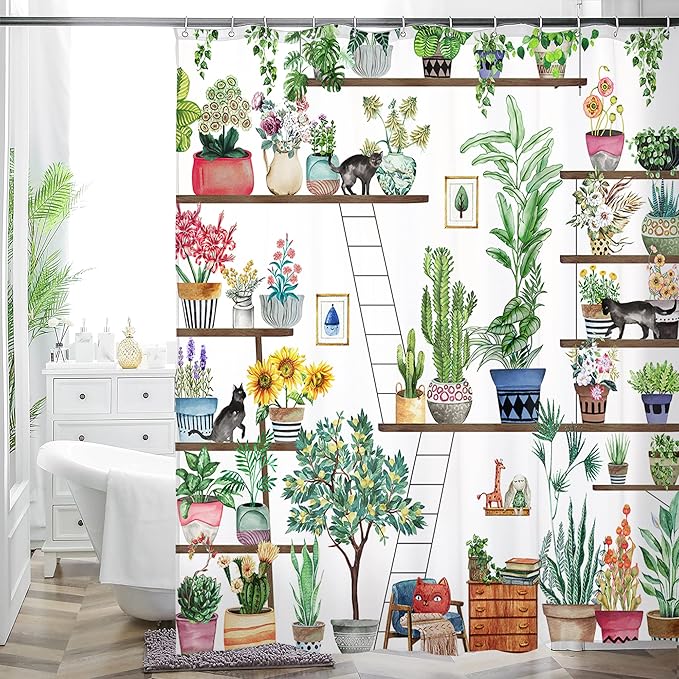Amazon.com: HMS Happy Memories Bohemian Plant Boho Floral Print Shower ...