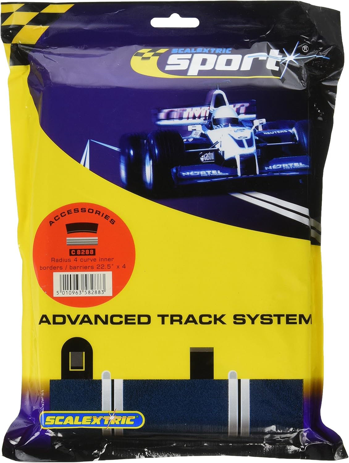 Amazon.com: Scalextric Track Inner R4 Black Border & Barrier for C8234 ...