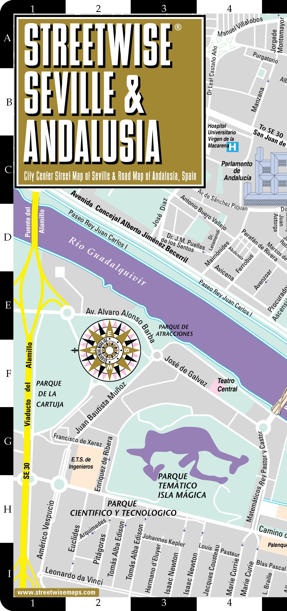 Streetwise Seville Map Laminated City Center Street Map Of Seville ...