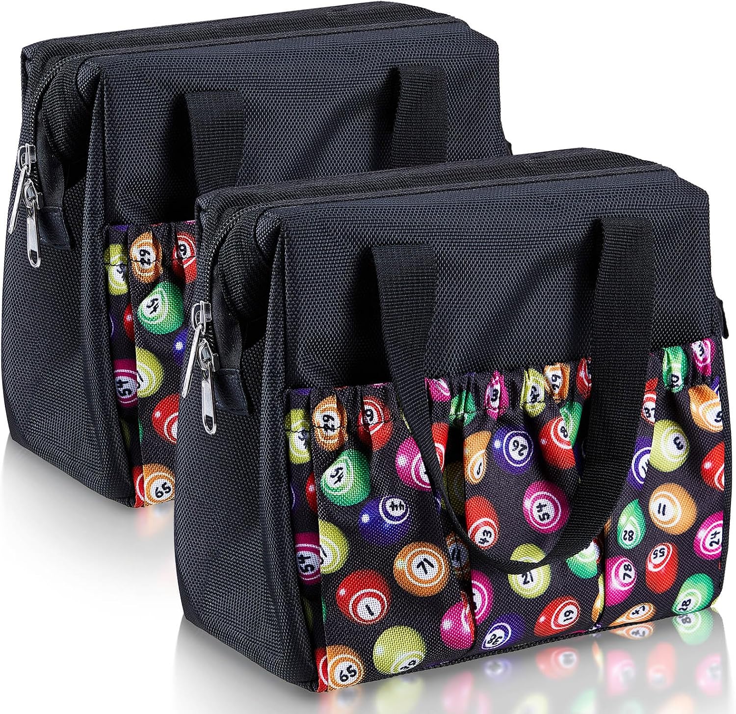 Amazon.com: Paterr 2 Pcs Black Bingo Dauber Bag with 6 Pockets Large ...