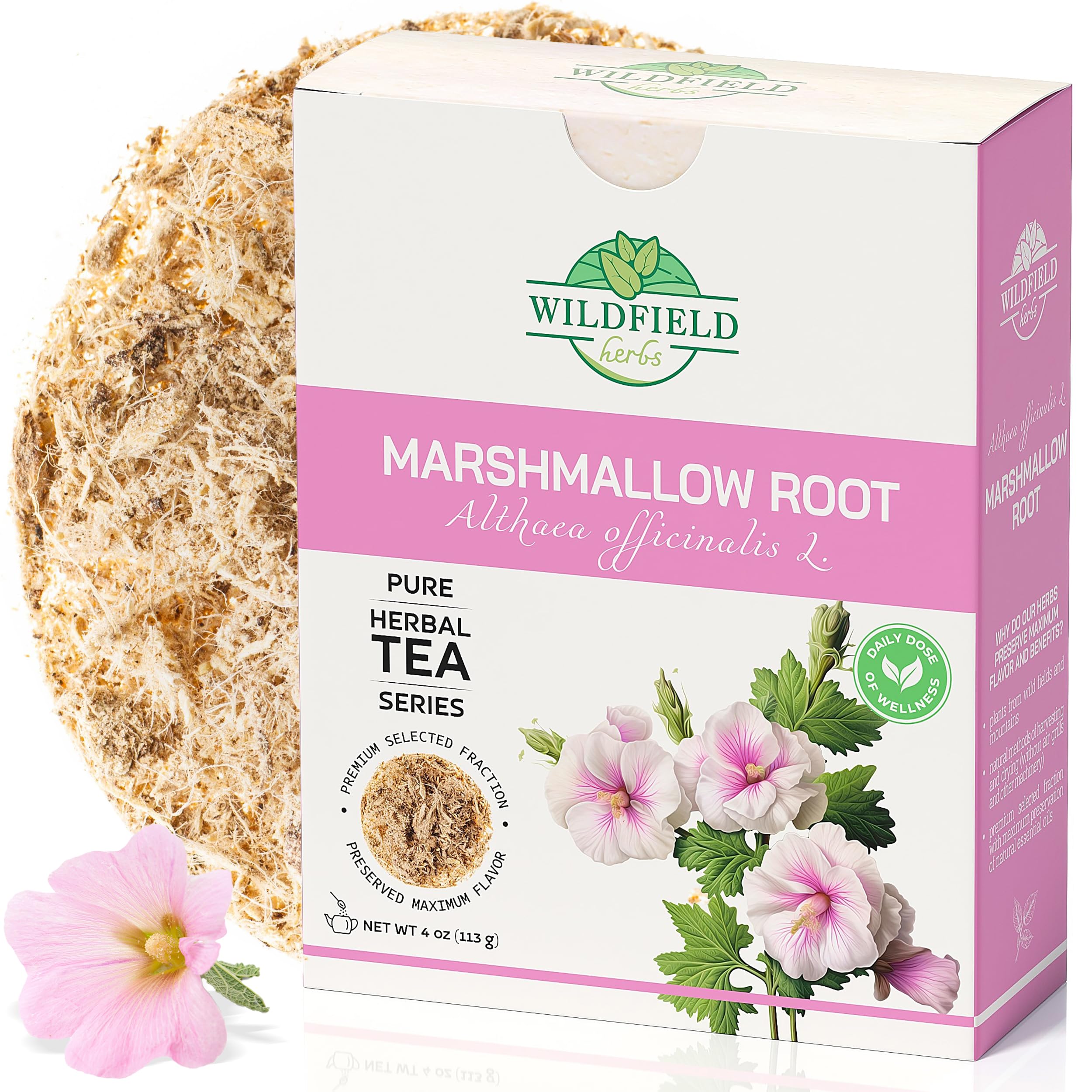 Amazon.com : 4 oz. Dried Marshmallow Root Tea Marshmallow Root Herb ...