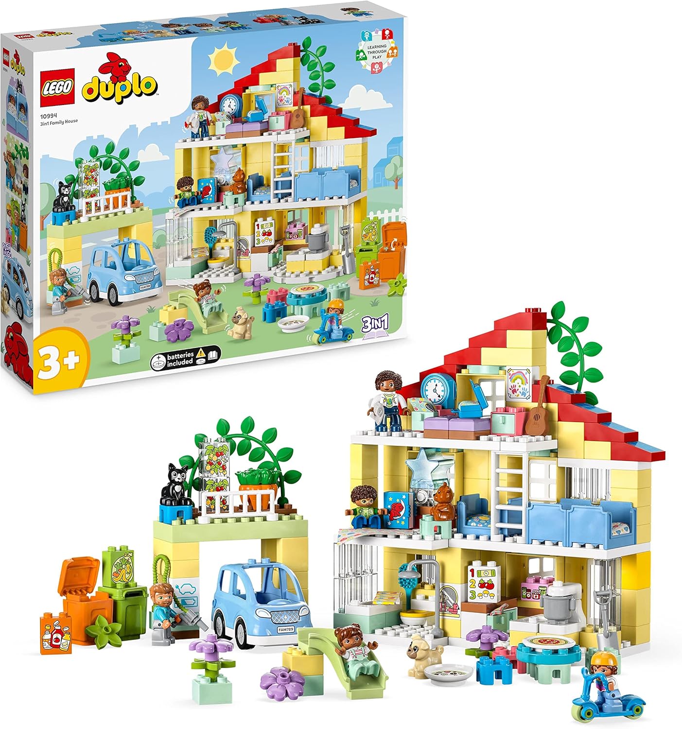 LEGO 10994 DUPLO Casetta 3 in 1, Casa delle Bambole in Mattoncini con ...