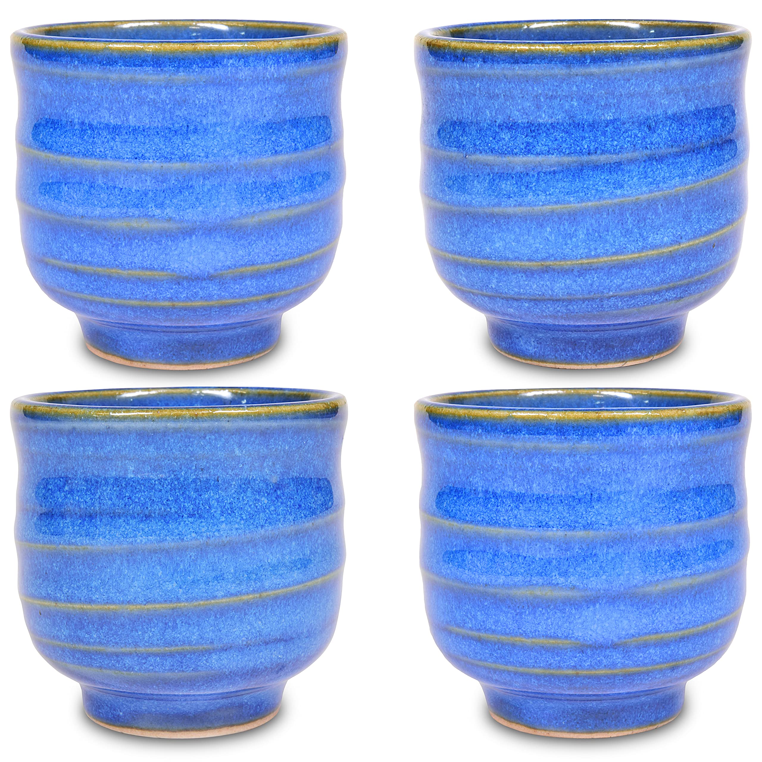 Buy Mino Ware Traditional Japanese Ochoko Sake Cup, 5 inch Blue AIIRO ...