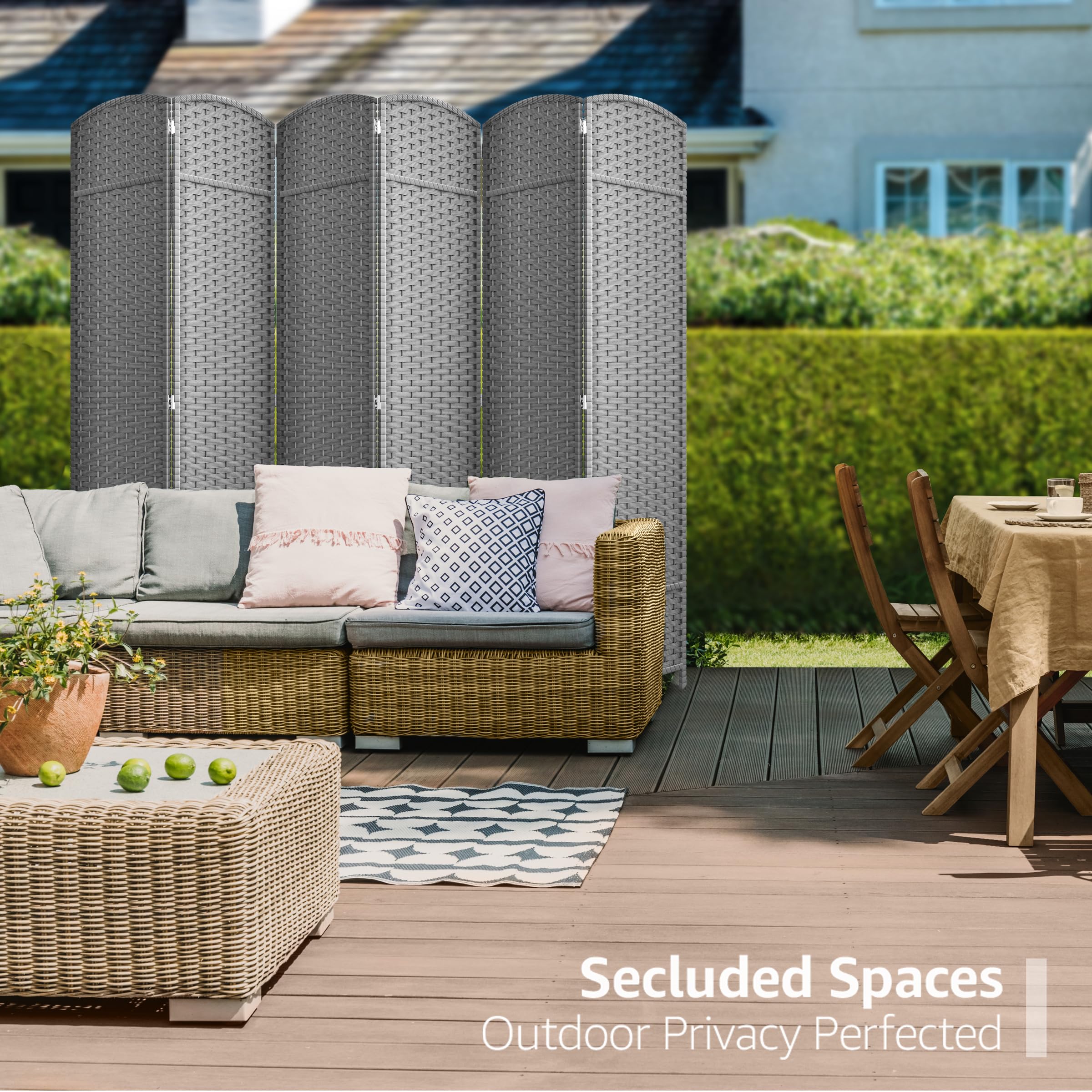 Snapklik.com : 6 Panel Room Divider 6 Ft. Tall - Privacy Screen, Extra ...