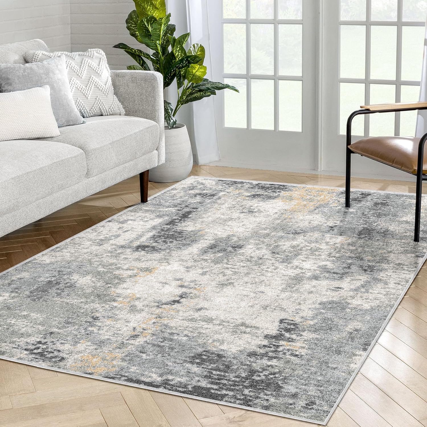 Amazon.com: Deerly 3x5 Washable Bedroom Rug Indoor Non-Slip, Modern ...