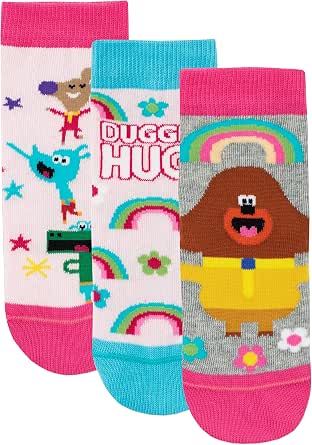 Amazon.com: Hey Duggee Girls' Squirrel Club Socks Pack of 3 Size 7 to 9 ...