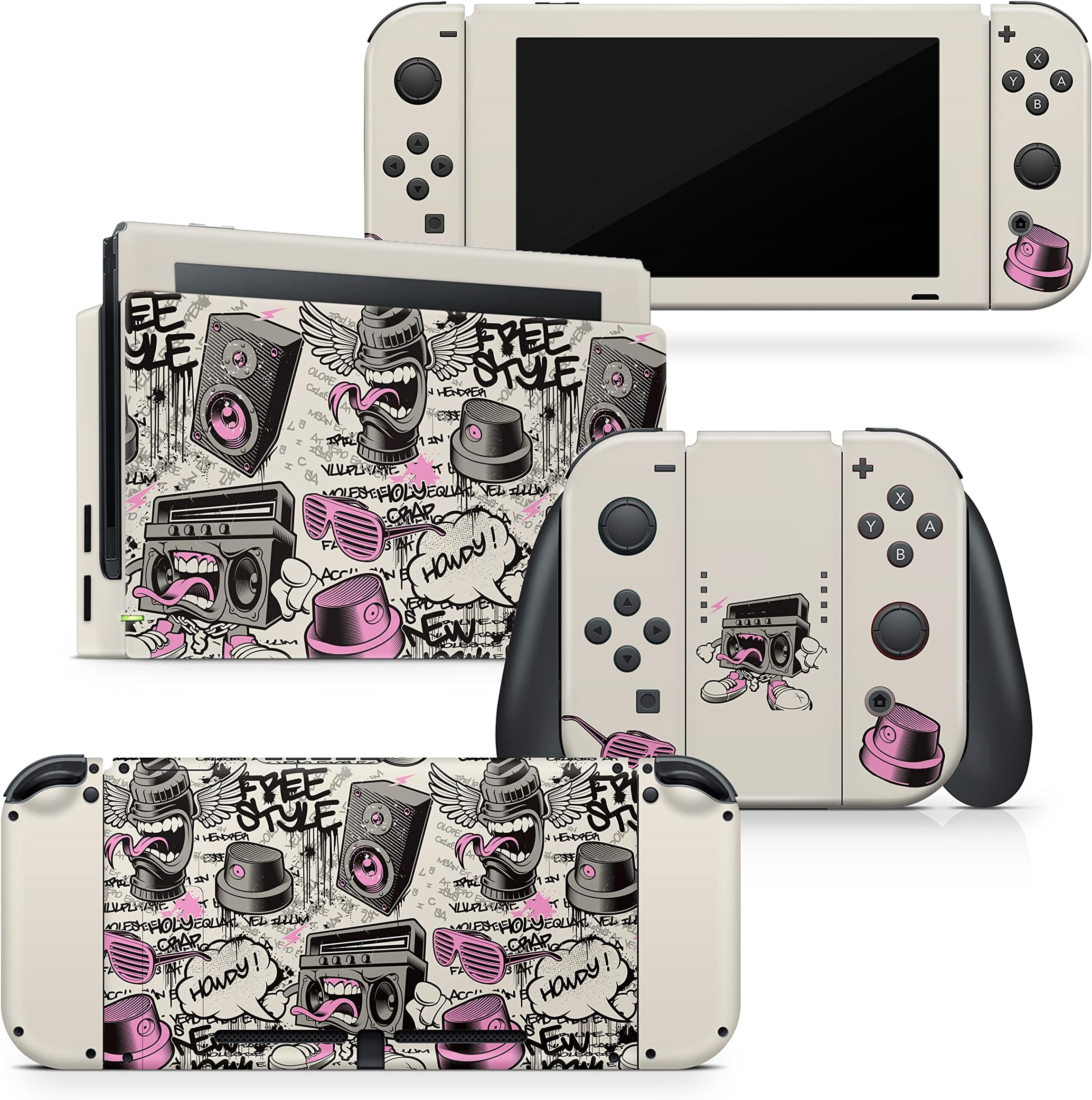 Amazon.com: TACKY DESIGN Graffity Skin Compatible with Nintendo Switch ...
