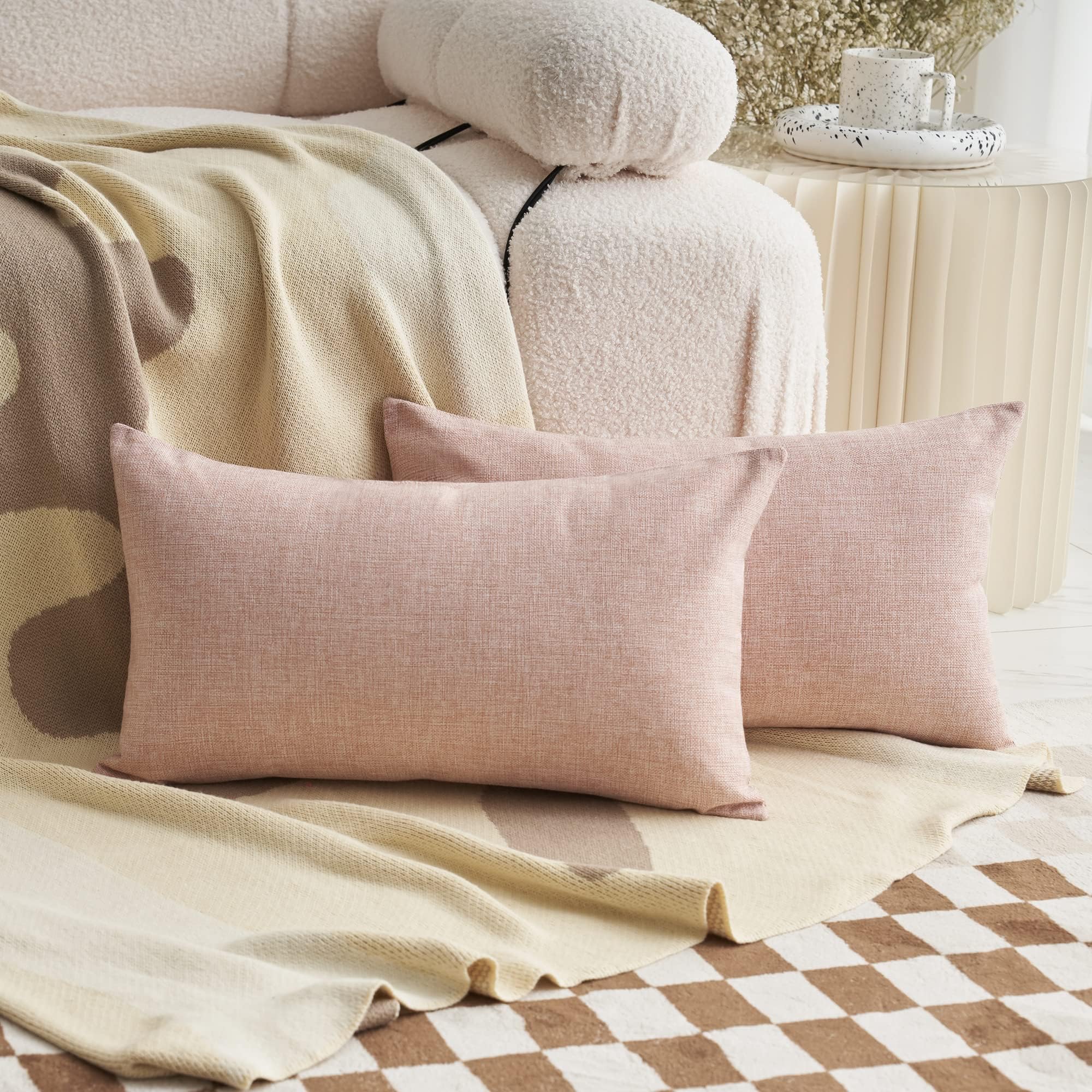 Amazon.com: Stellhome Pack of 2 Super Soft Throw Pillow Covers ...