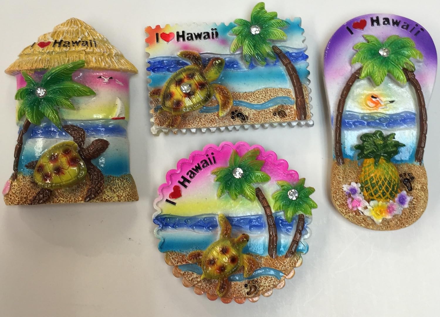 Amazon.com: Magnet Hawaiian Designs Set of 4 Pieces : Home & Kitchen