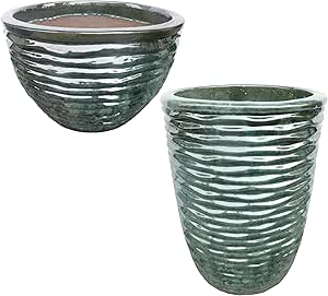 Amazon.com: Michael Carr Designs GLB064 24-Piece Ribbed Planter ...