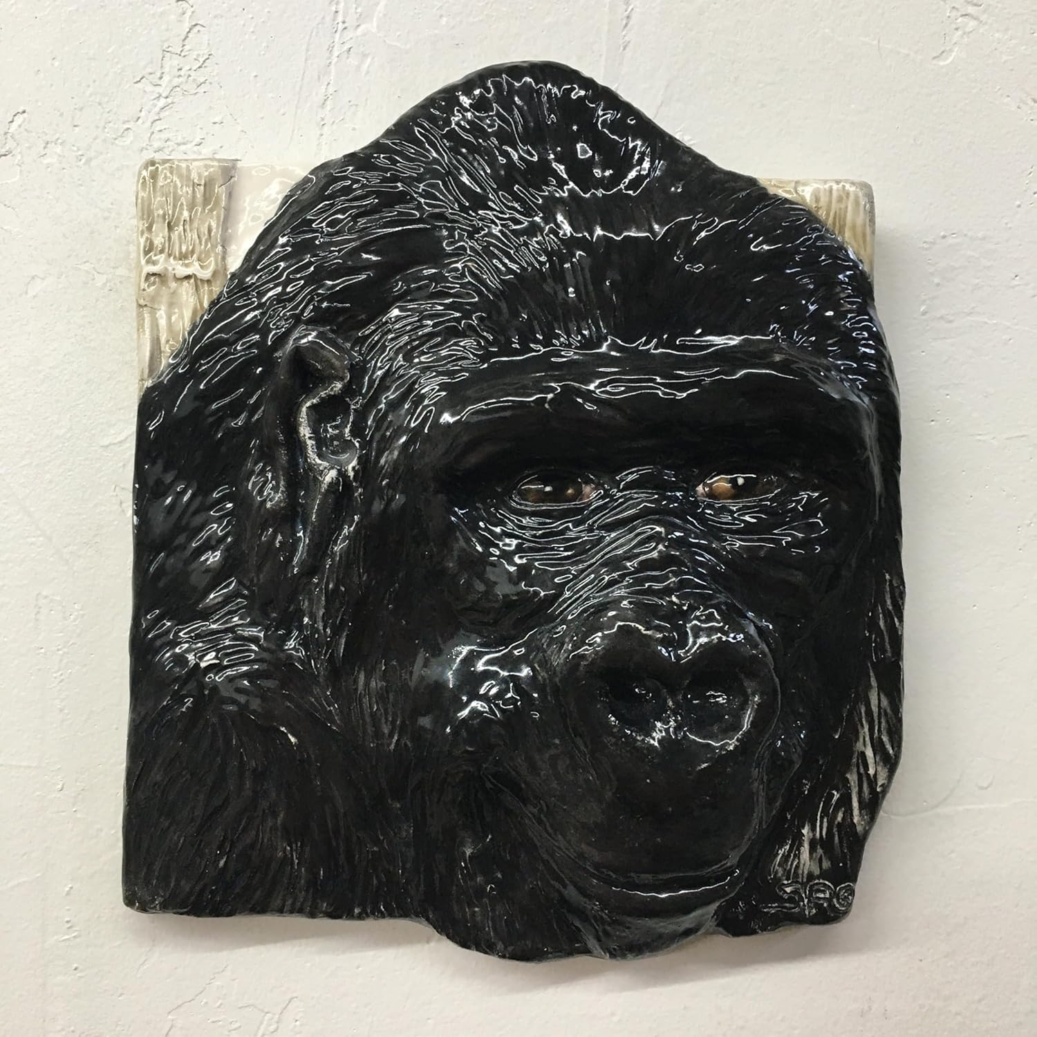 Amazon.com: Ceramic Gorilla Ape 3D Tile Bas-Relief : Home & Kitchen