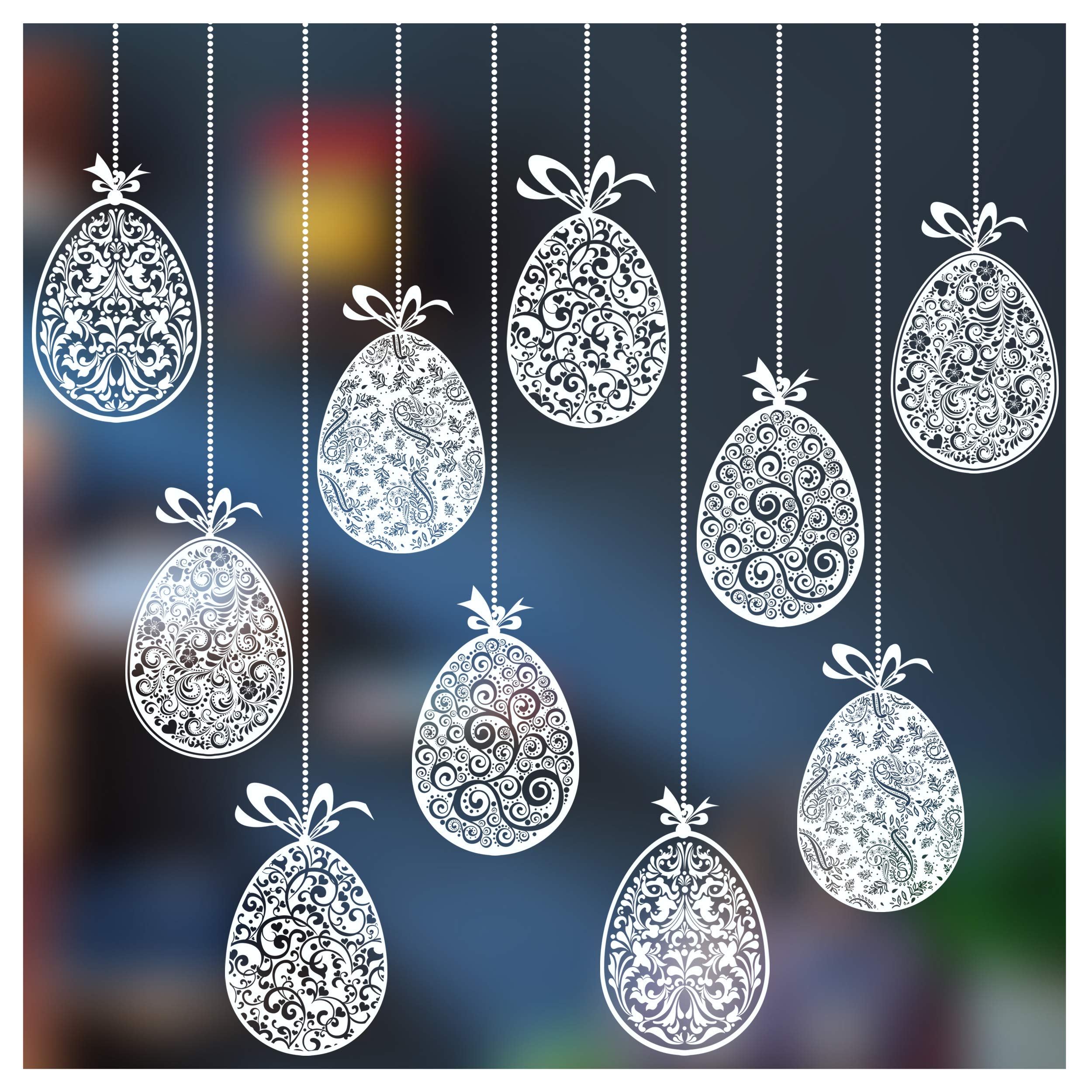 Easter Decorations - Easter Window Stickers - 10 x Beautiful Hanging ...