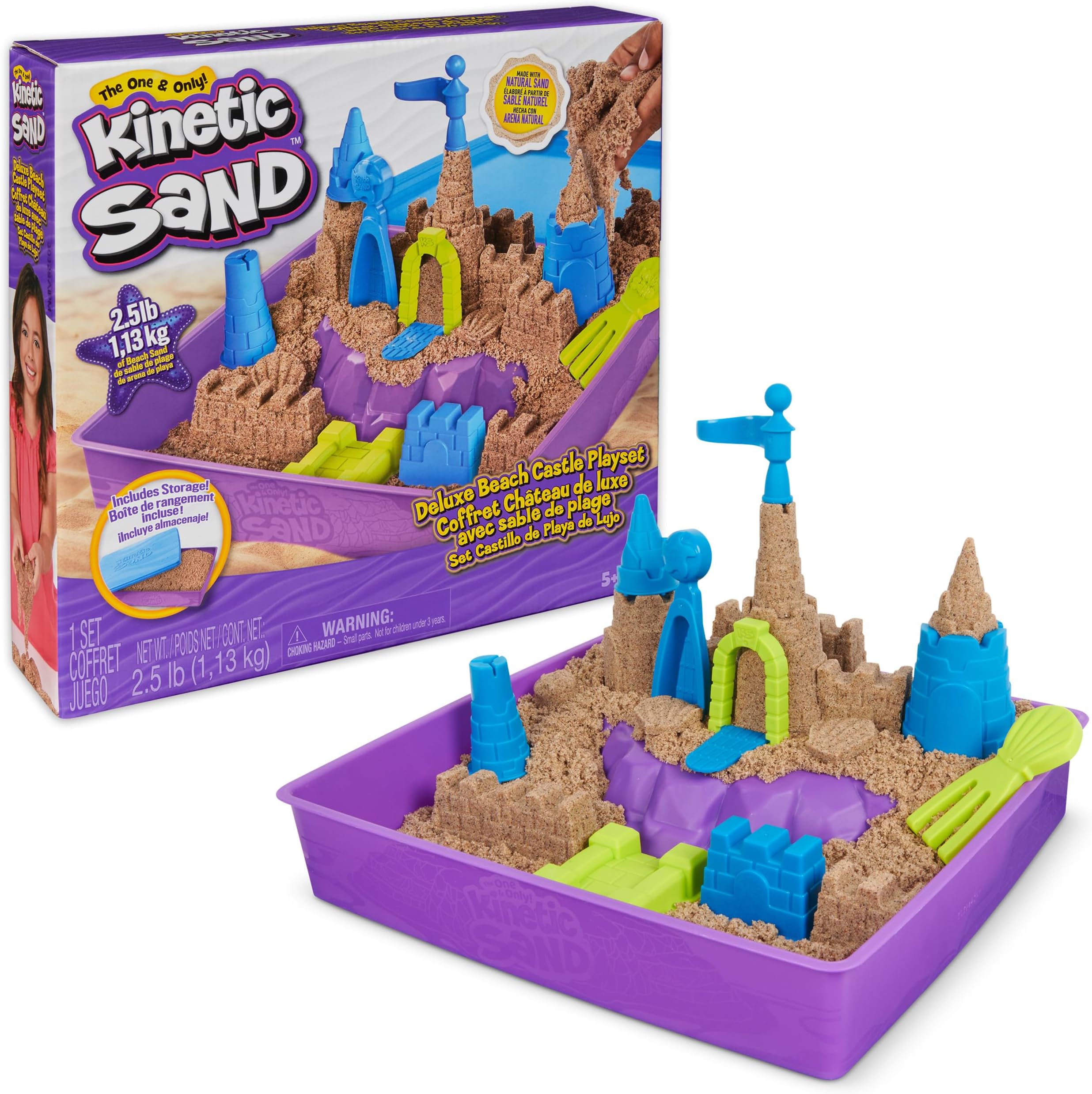 Kinetic Sand Construction Site Folding Sandbox Playset : Amazon.com.au ...