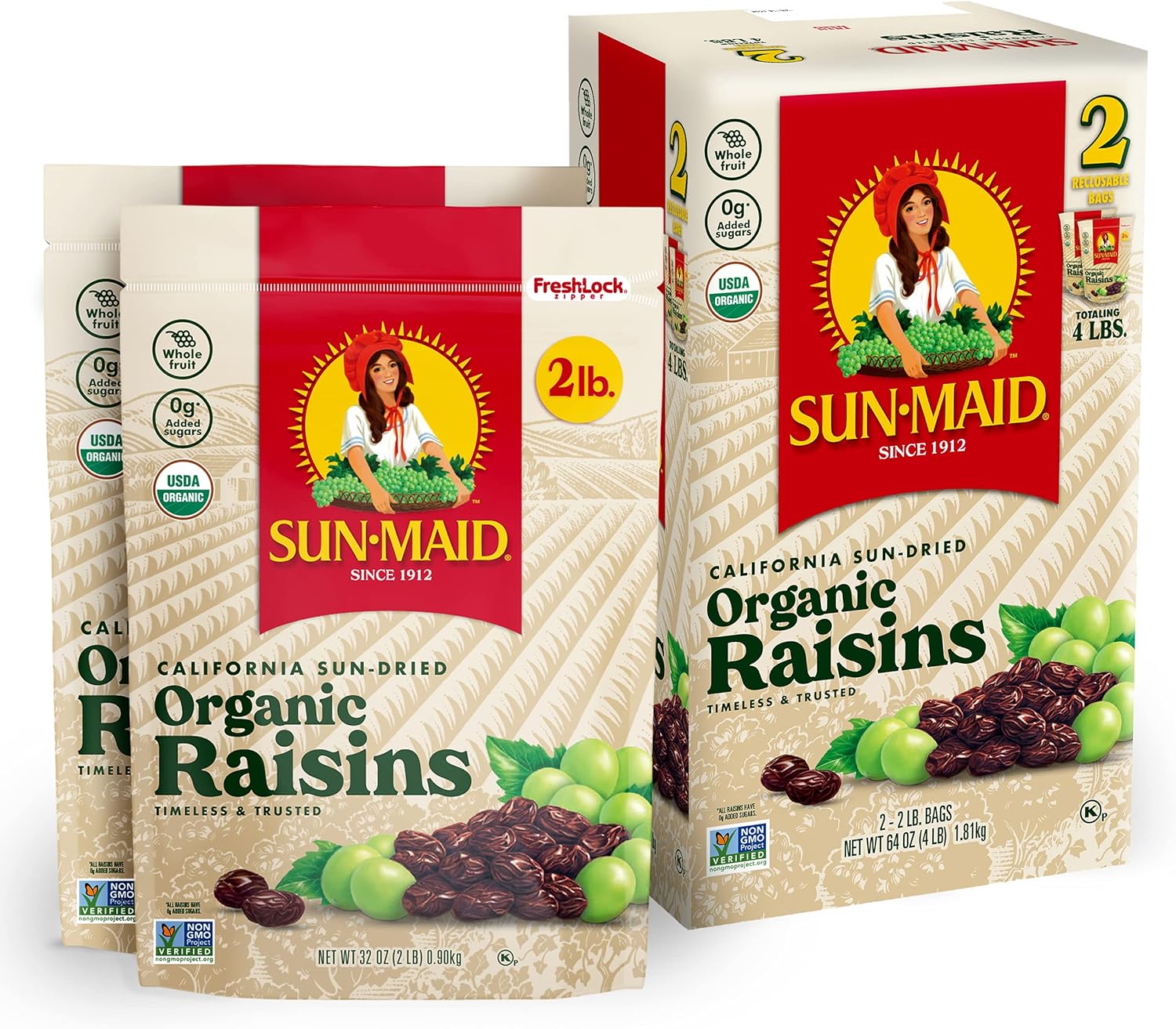 Sun Maid Organic Raisins Net wt 64 oz, 64 Ounces : Amazon.ca: Grocery ...