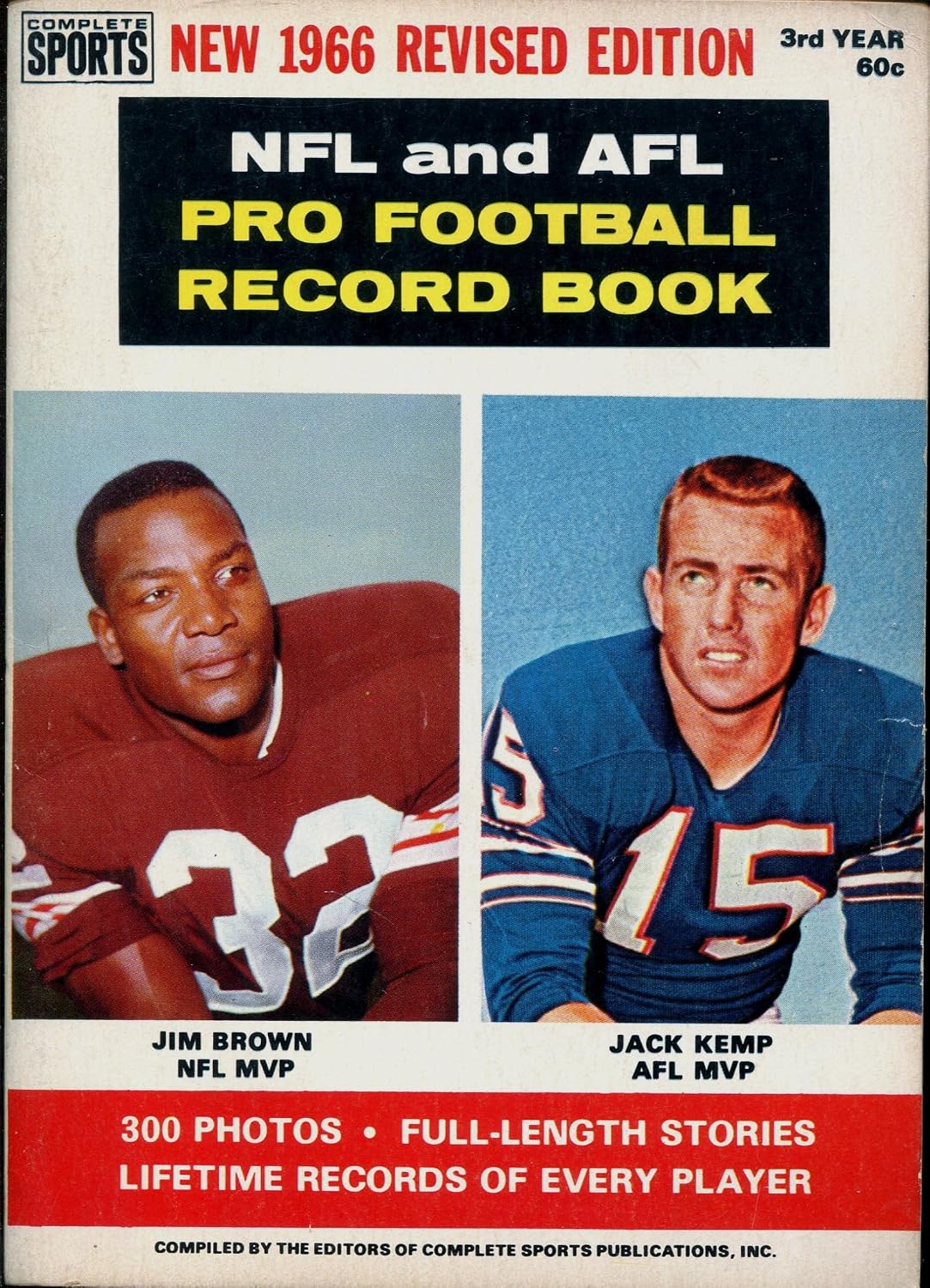 NFL and AFL Pro Football Record Book, 1966 Revised Edition: Complete ...