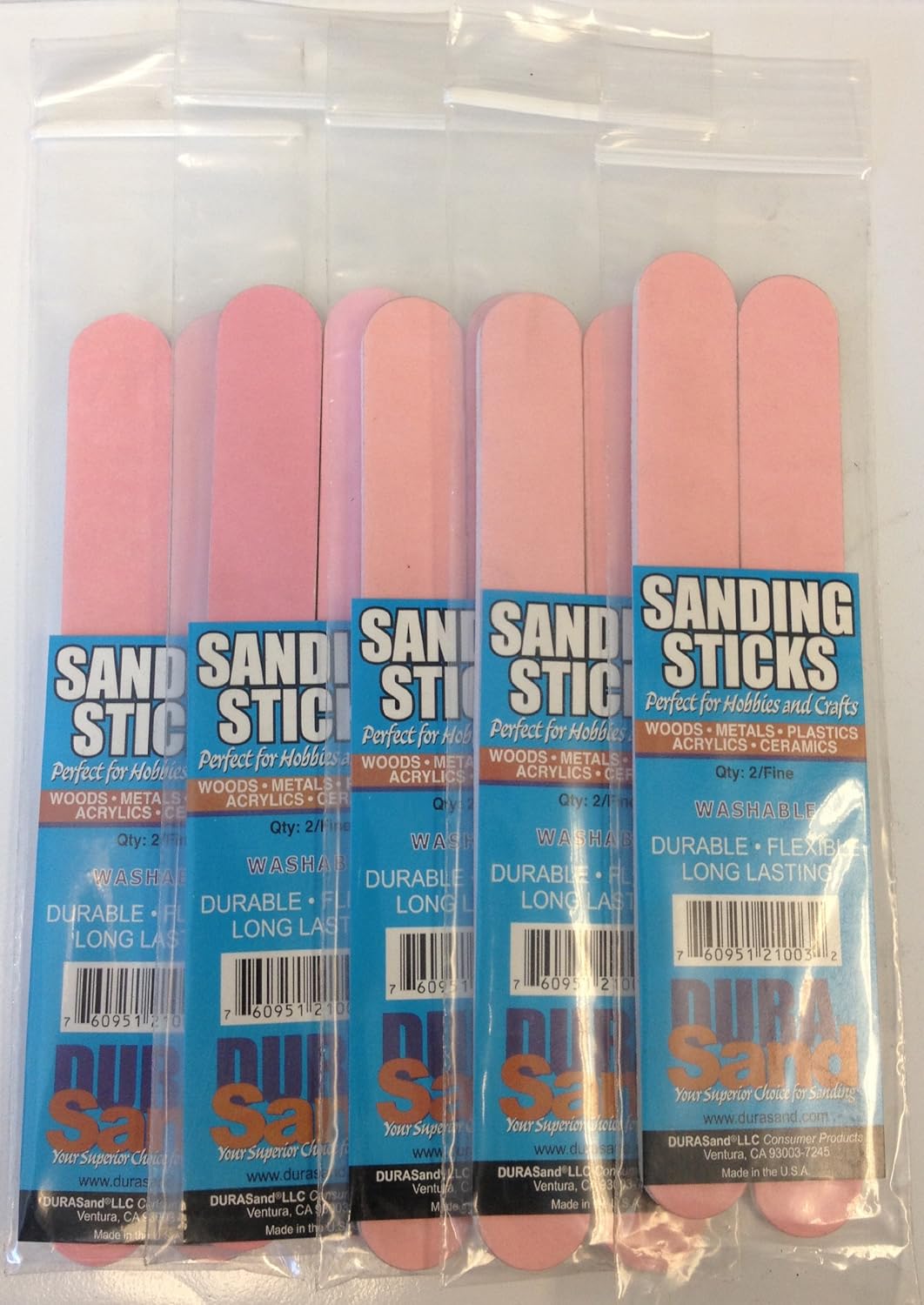 DuraSand Sanding Sticks Hobby 5 Pack Fine Grit : Amazon.co.uk ...