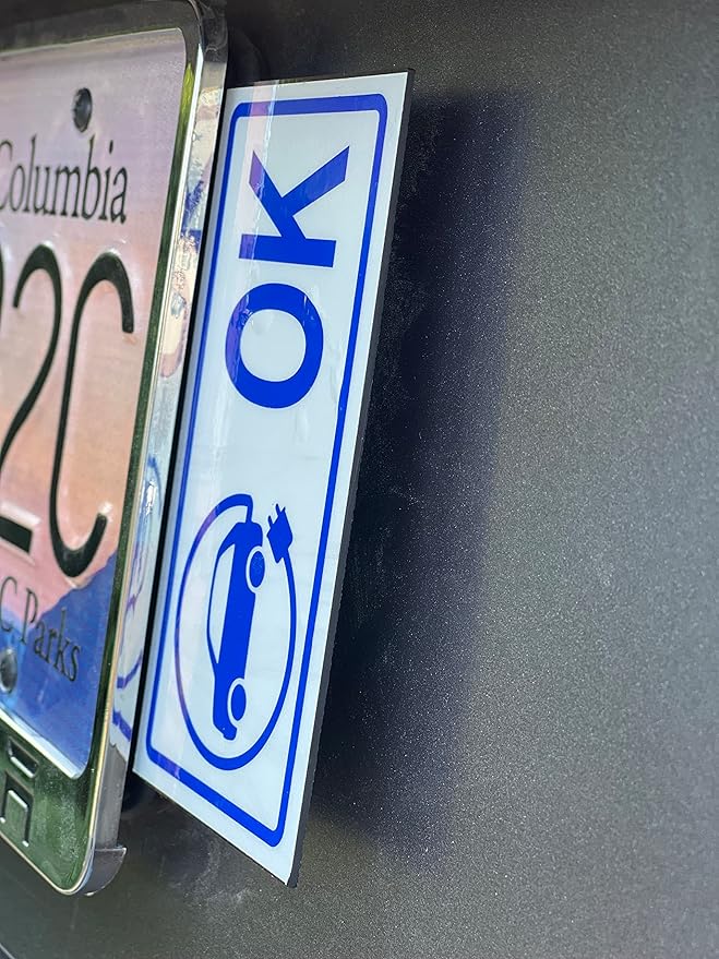 HOV OK License Plate Frame Sticker Holder British Columbia (Side Mount ...