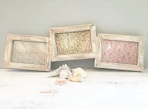 Amazon.com: LARGE 3 WOOD RECTANGULAR MULTI PHOTO FRAME LIGHT WOOD ...