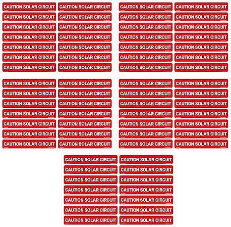 Amazon.com: Pack of 70 | Caution Solar Circuit Stickers | Decals ...