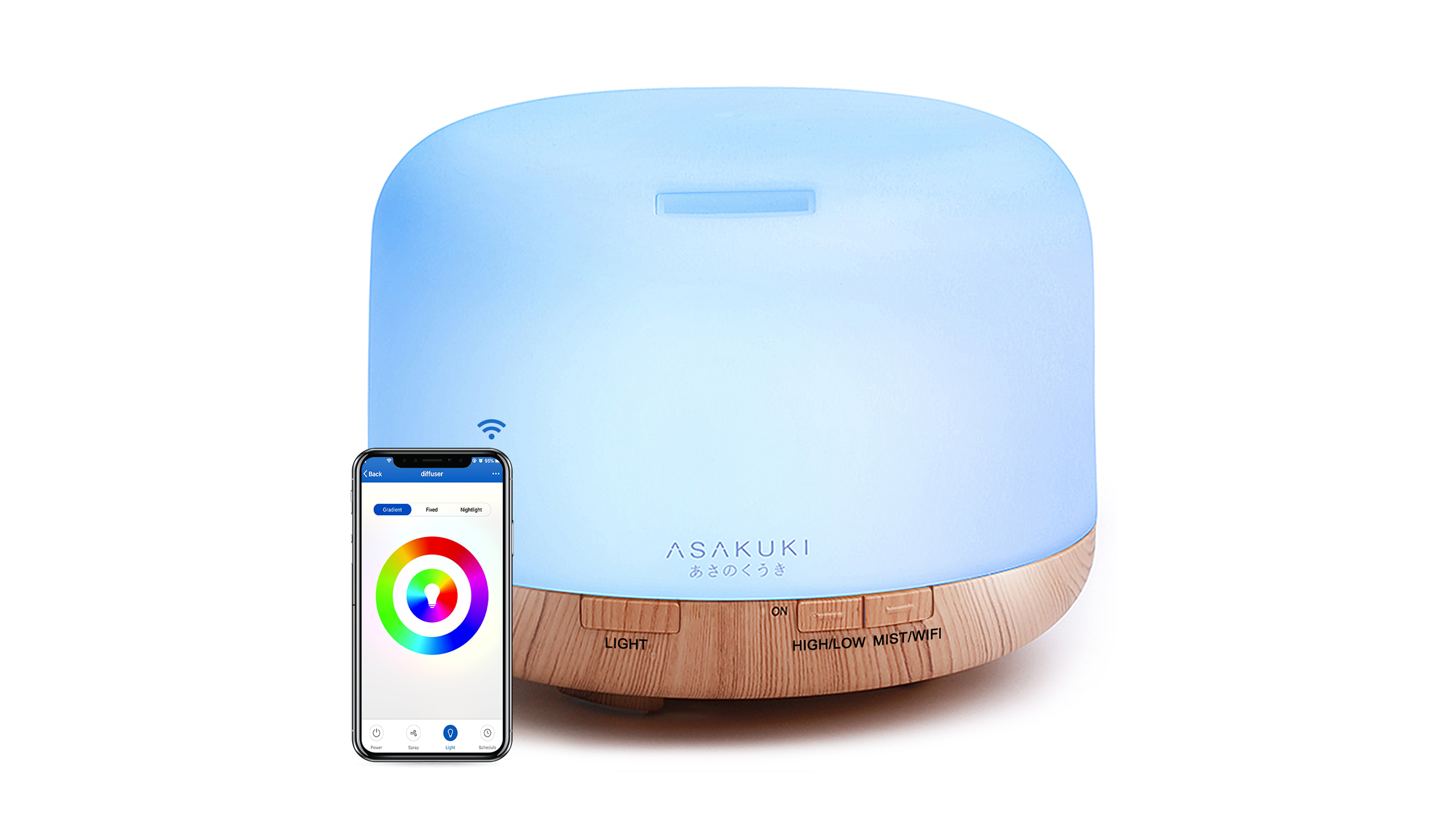 Watch ASAKUKI Smart WiFi&APP Control Essential Oil Diffuser on Amazon Live