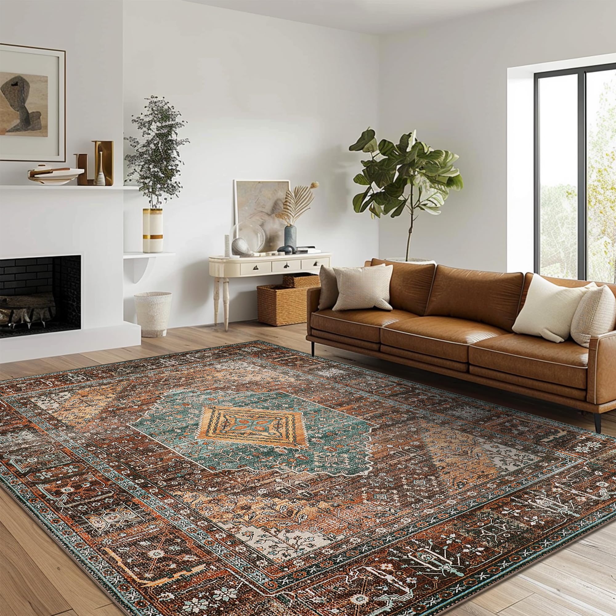 Amazon.com: GENIMO Area Rugs 9x12 Living Room, Non Slip Indoor Vogue ...