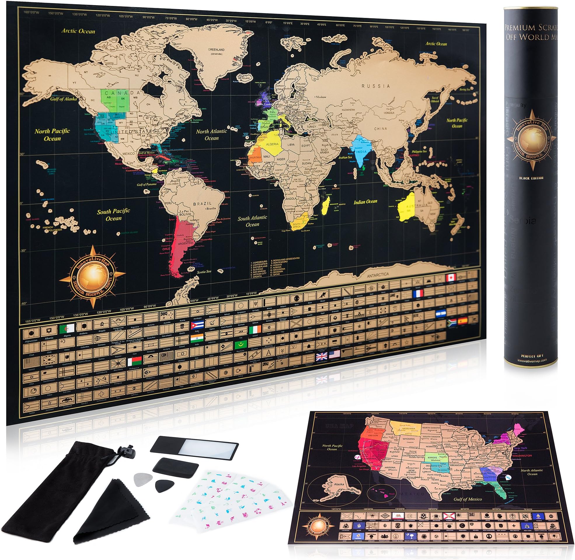 Amazon.com: Homemagnetics HM3322WLDM Magnetic World Map, 33 X 22 ...