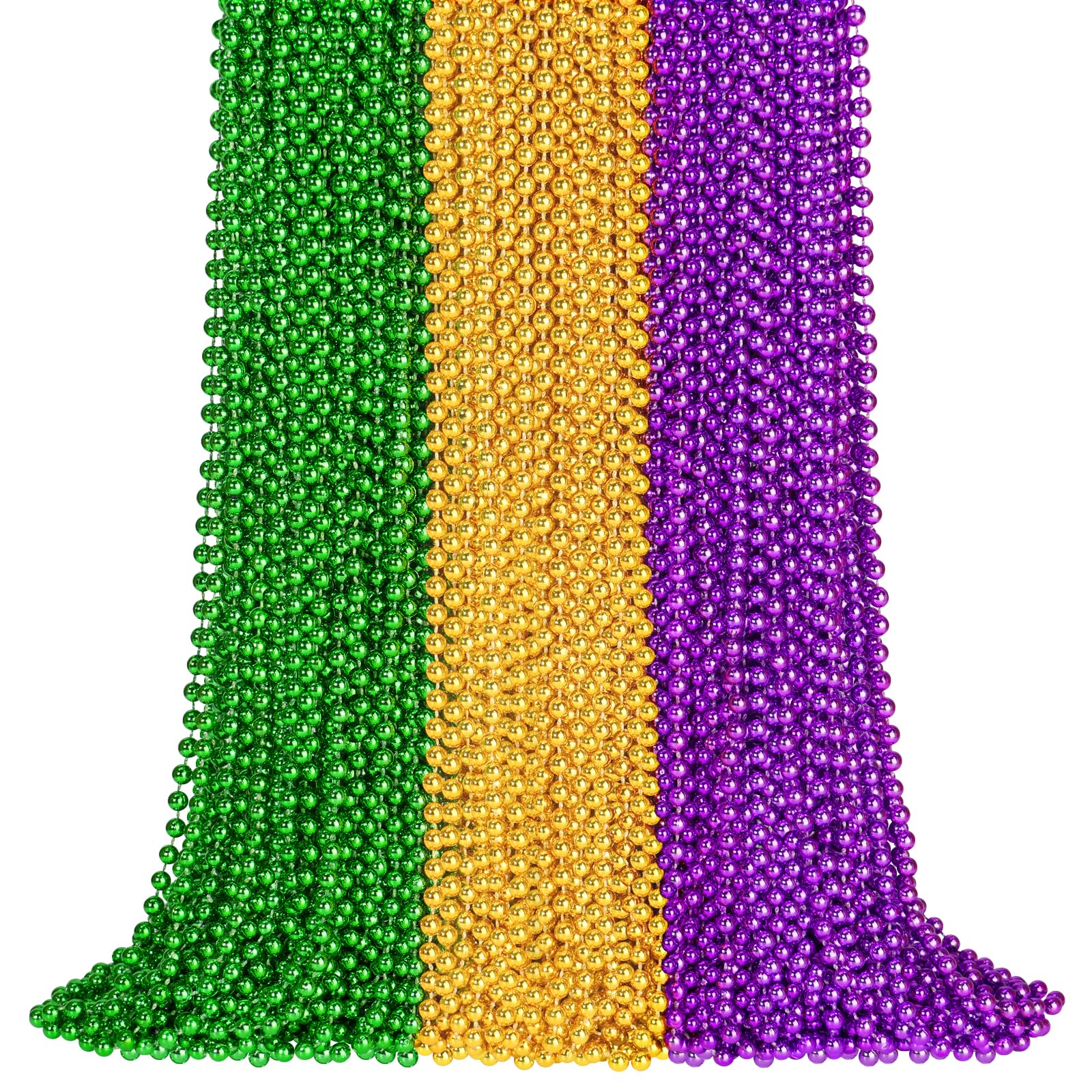 Amazon.com: ZYFLSQ 100PCS Mardi Gras Beads, 33" 7mm Mardi Gras Beads ...
