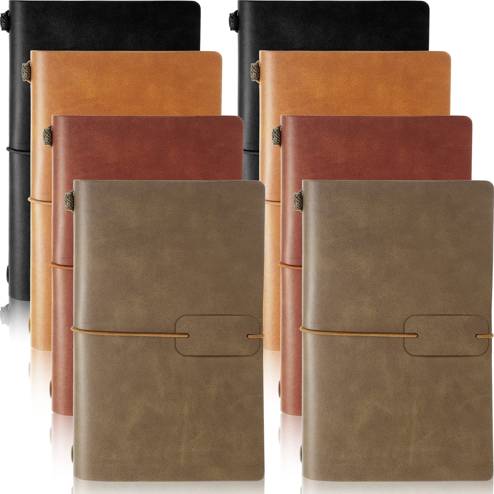 Amazon.com : Sabary 8 Pack Vintage Travel Notebooks PU Leather Lined ...