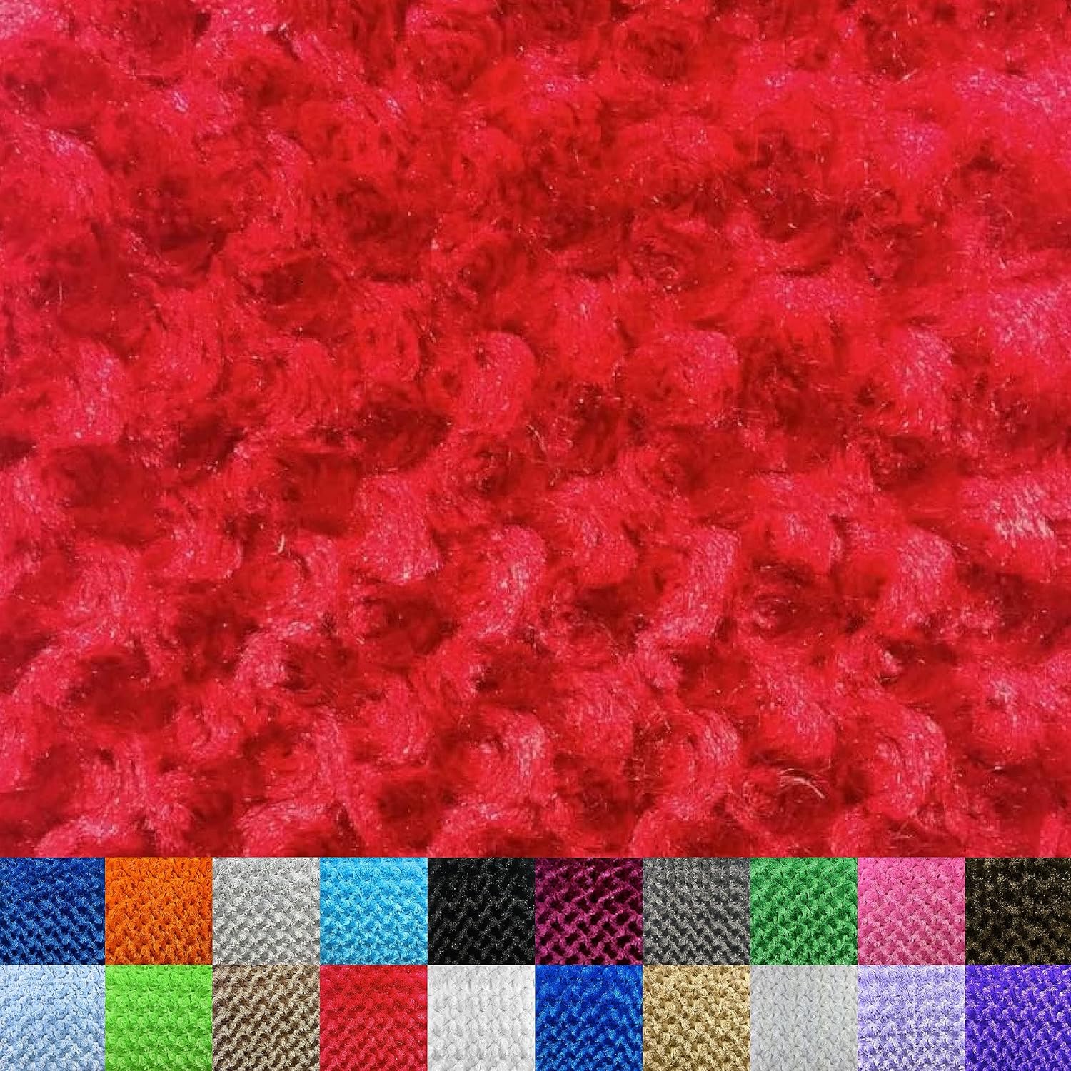 Amazon.com: Ice Fabrics Rosebud Minky Fabric by The Yard - Soft and ...