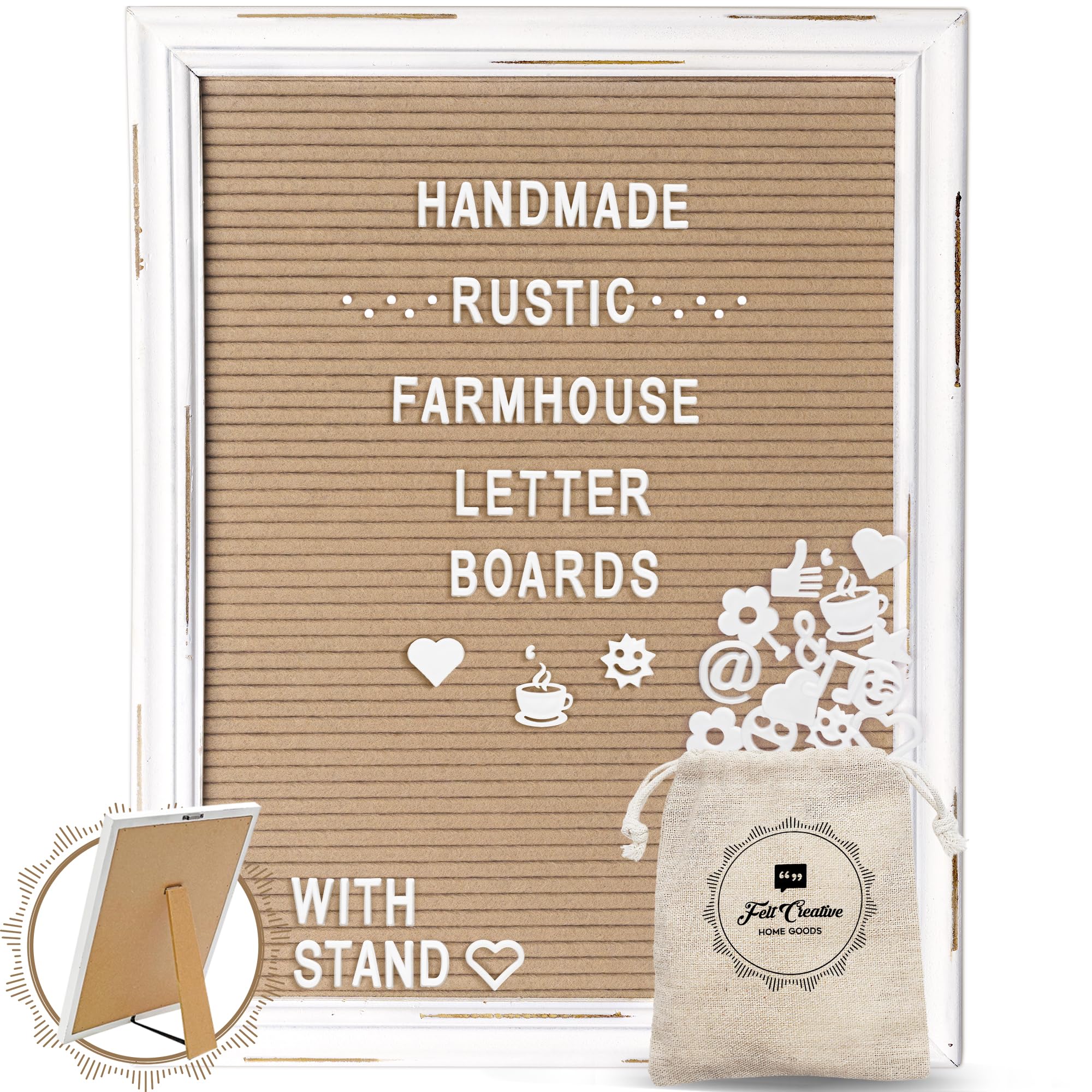 Amazon.com : Cappuccino Felt Letter Board Back to School Sign with ...