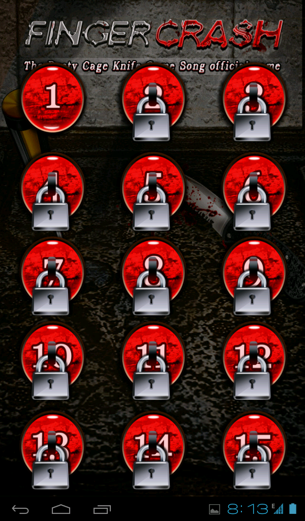 Finger crash - The Rusty Cage ' Knife Game Song ' official game Gold ...