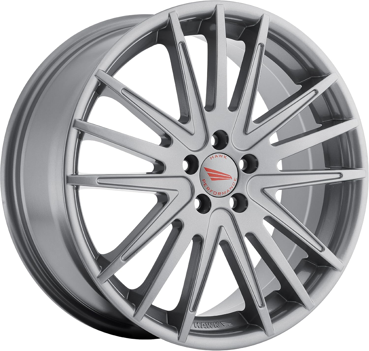 Amazon.com: Hawk Harrier III HC3 Silver Wheel with Painted Finish (18x8 ...