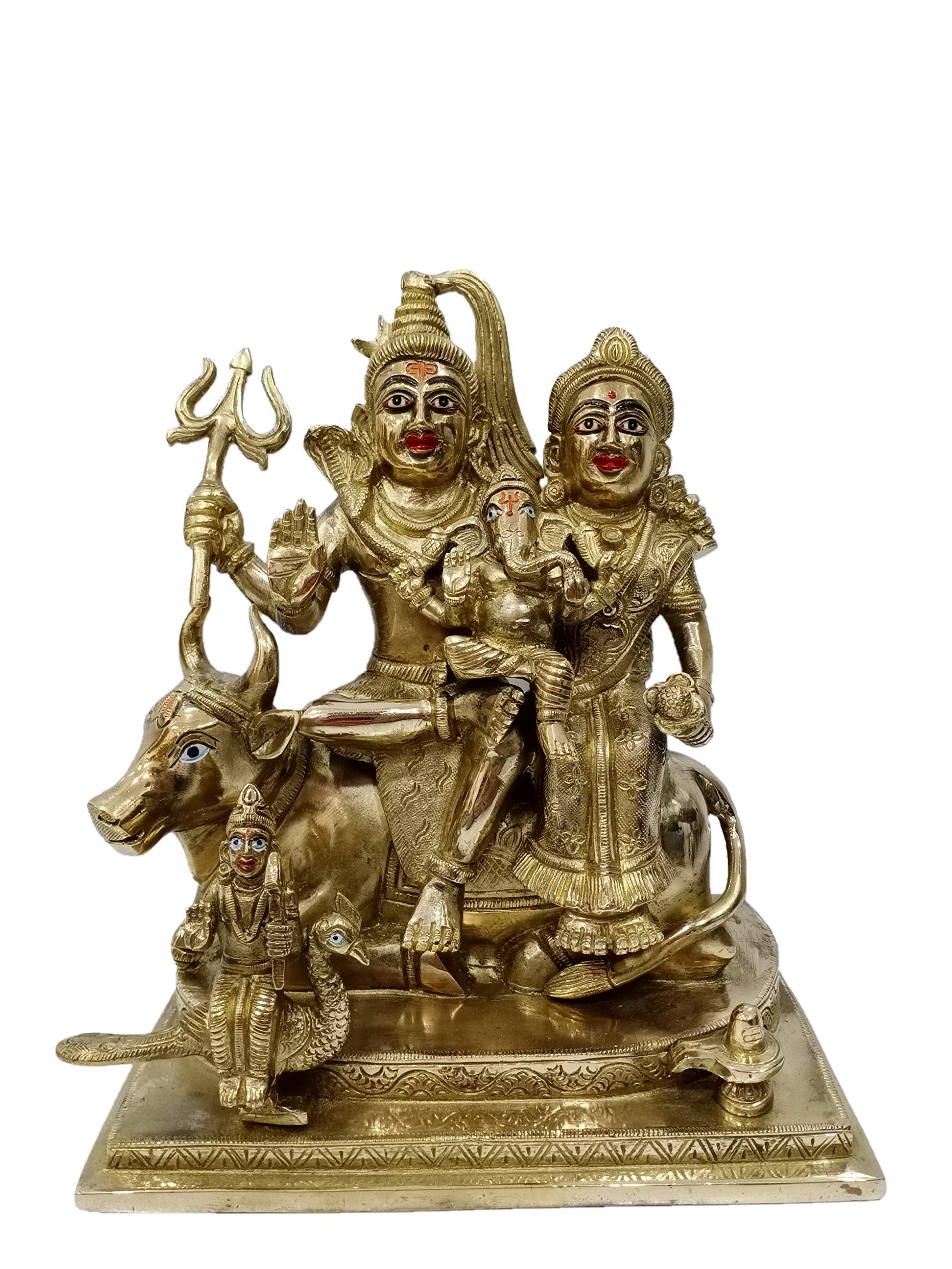 Vinayakmoorti Brass Shiv Parivar Sitting Base Home Decorative Showpiece ...