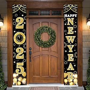 Amazon.com: KatchOn XtraLarge Happy New Year 2025 Banner - 72x12 Inch ...