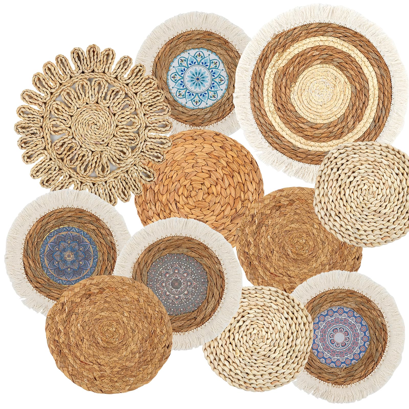 Amazon.com: 11PCS Boho Wall Baskets Set, Boho Wall Decor, Seagrass ...