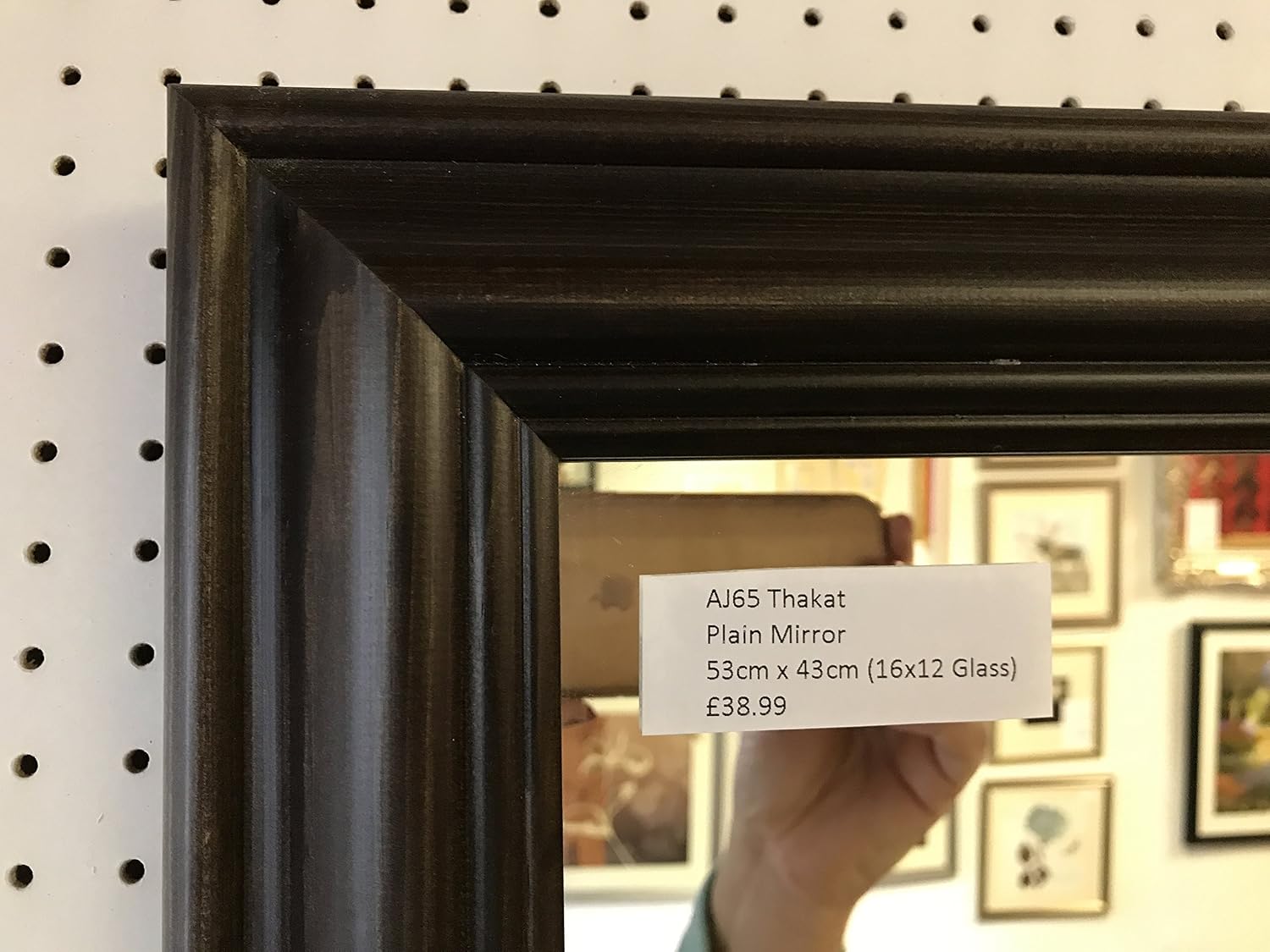 NEW LARGE SHAPED WENGE STAINED SOLID PINE WALL AND OVERMANTLE MIRRORS ...